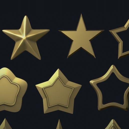 🌃 Stars Set 3D Model・ 3D File for 3D printing and CNC machining - Laser ...
