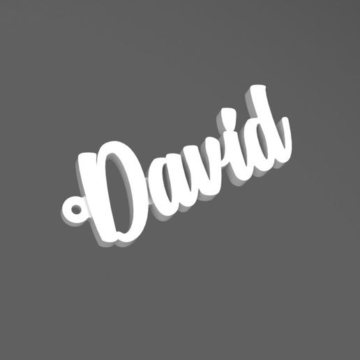 STL file David Name Key Ring ️ ・Template to download and 3D print・Cults