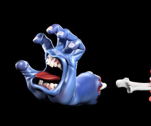 Archivo 3D Escultura artística impresa en 3D "SCREAMING HAND ・Diseño de ...