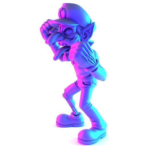 🧟 Zombie Waluigi Super Mario Parody toy・ STL File for 3D printing・Cults