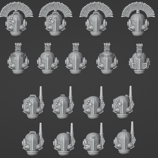 🪖 Prime Scale Cyclopean Legion Helmets・ STL File for 3D printing・Cults