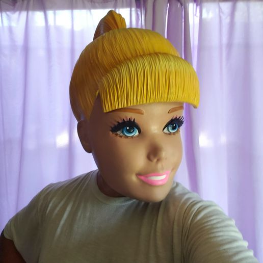 STL file Cabezon 3D de Barbie, Cabeza de barbie usable 🎨 ・3D print ...