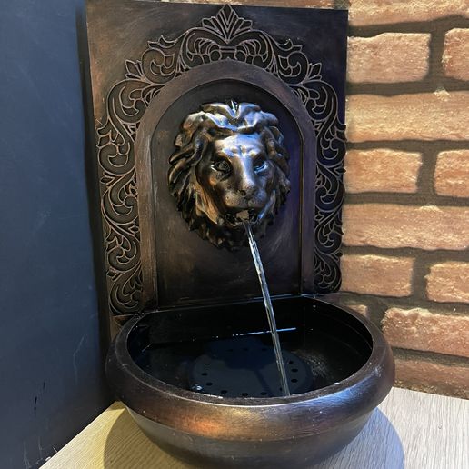 3MF file lion disc fountain 🦁 ・3D printable model to download・Cults