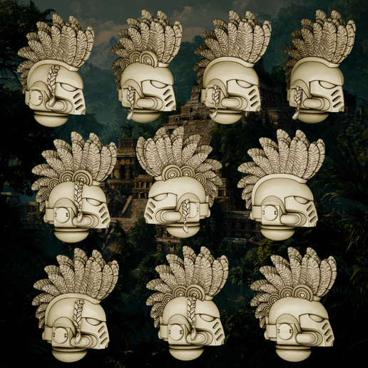 🛰 Native american/mesoamerican space soldiers - Mohawk helmets・ 3D File ...