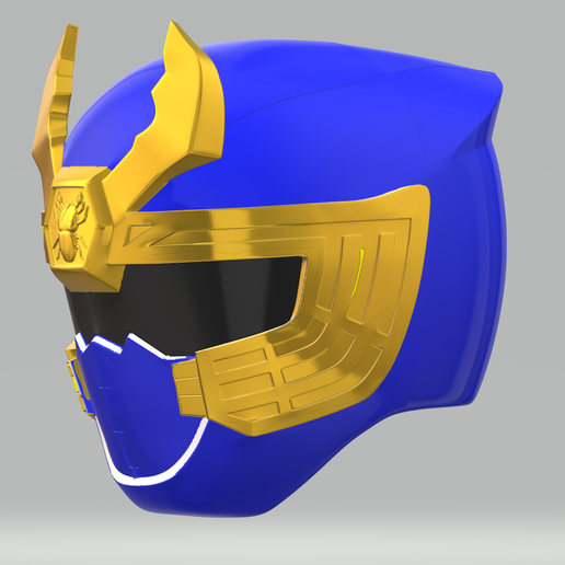 🥷 Power Rangers Ninja Storm Navi Thunder Ranger helmet・ STL File for 3D ...
