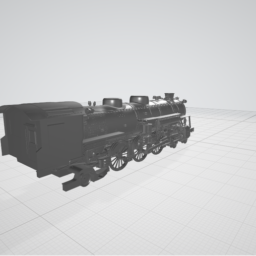 😤 Pacific Steam Locomotive・ OBJ File for 3D printing・Cults