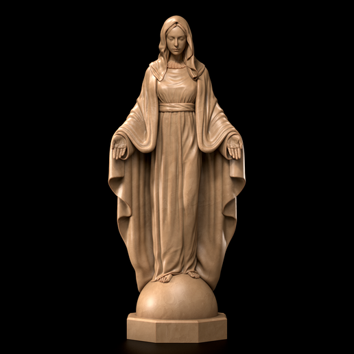 ️ Virgin Mary Statue・ STL File for 3D printing・Cults
