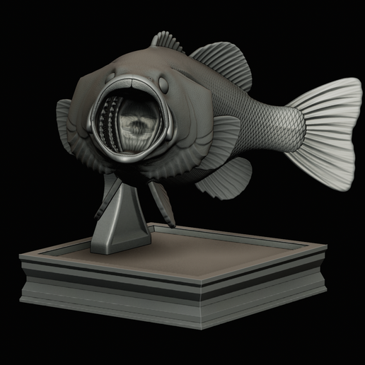 🐠 fish Largemouth Bass / Micropterus salmoides in motion trophy statue ...