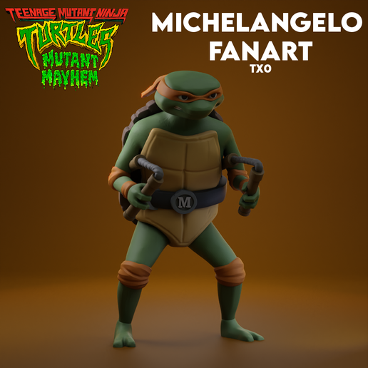 🥷 MICHELANGELO TMNT FANART・Free STL File for ・Cults