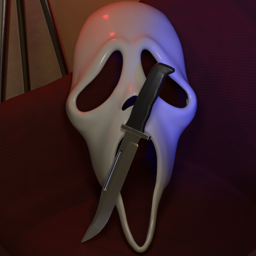 🔪 Ghostface pack - Knife and mask・ 3D File for 3D printing・Cults