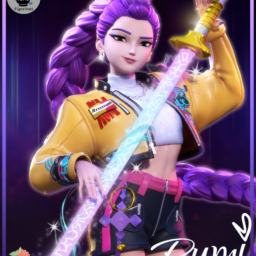 🧑‍🎤 Rumi - Kpop Demon Hunters Figure for 3D Printing・ 3D File for 3D ...