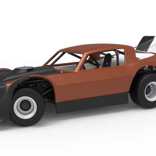 🏎️ Vintage Dirt late model Race car Version 4 while turning Scale 1:25 ...