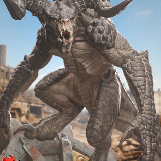 🐉 Deathclaw・ STL File for 3D printing・Cults