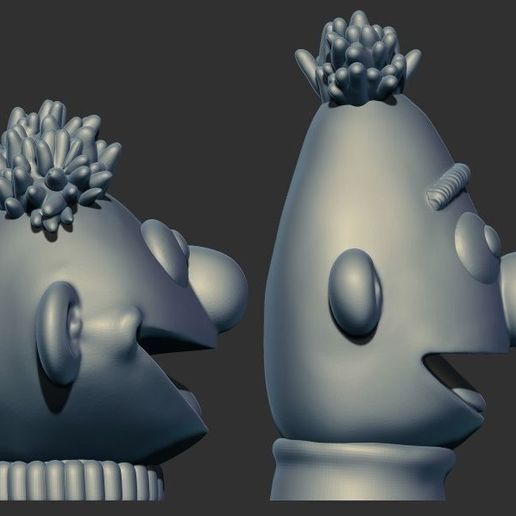 🎨 Ernie Bert HEAD 3D Printable model from Sesame Street・Archivo STL ...