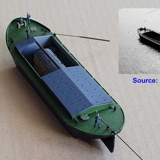 🚂 OIT - Thames River barge (1-148)・Free STL File for ・Cults