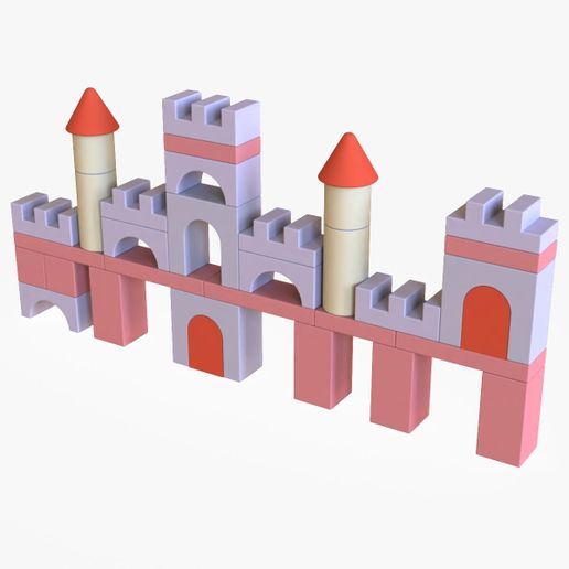 🏰 Castle Building Blocks・ OBJ File for 3D printing・Cults
