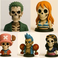Busto calavera One Piece・21 Modelos 3D & Archivos STL para Descargar・Cults