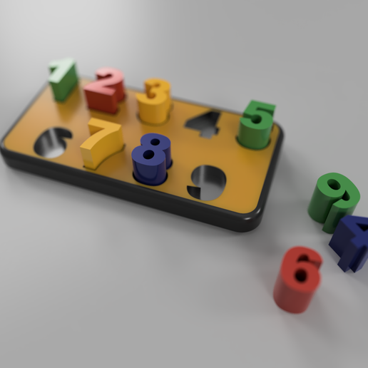 🔢 Educational game: Numbers and puzzles・Free 3D File for ・Cults