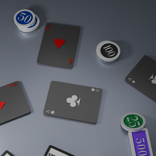🃏 Poker Aces・Free STL File for 3D printing・Cults