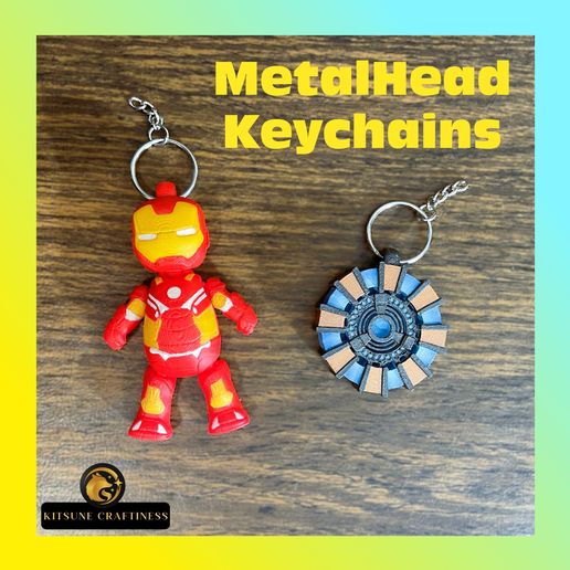 🦸 MetalHead Keychains・ 3D File for 3D printing・Cults