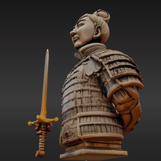 🗡️ Samurai Warrior Bust – Feudal Japan Military Commander・ STL File for ...