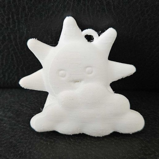 3D file Sun Cloud Keychain ☀️ ・3D printing idea to download・Cults