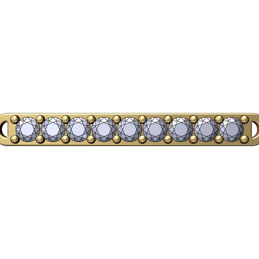 💎 Simple diamond rounded bracelet plate 3D print model・ STL File for ・Cults