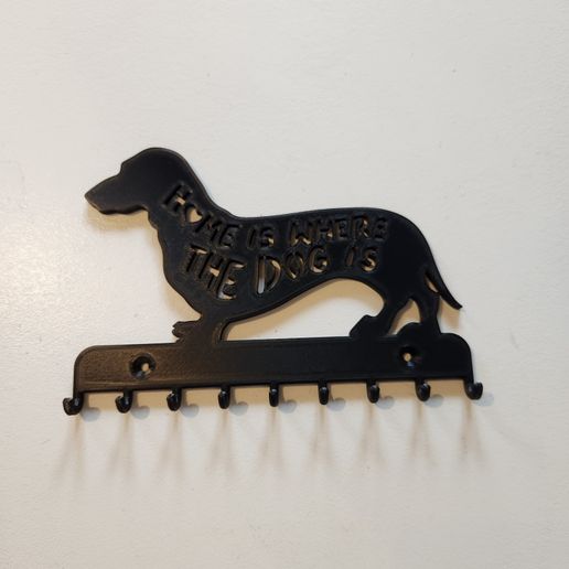 STL file Wall-mounted dachshund key holder 🔑 (3MF)・3D printing design ...