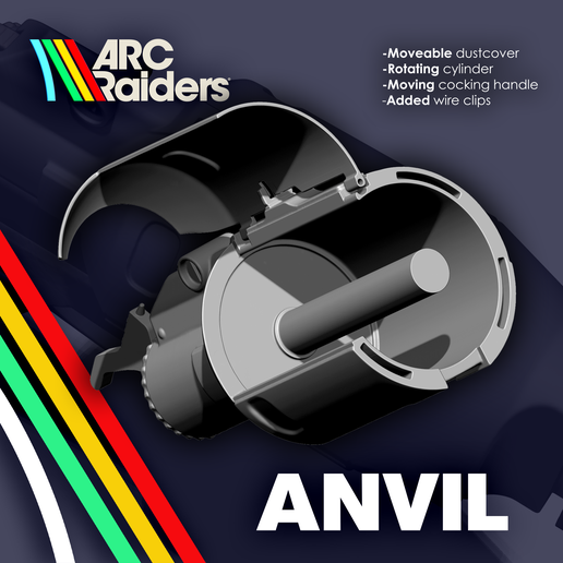 🎭 Arc Raiders ANVIL handgun・ STL File for 3D printing・Cults