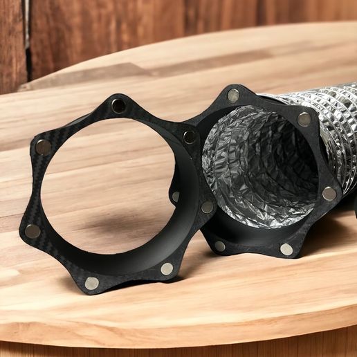 🧲 100mm Magnetic Duct Connector STL for HVAC, Dust Extraction, Tumbler ...