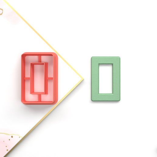 📁 Digital .Stl Polymer Clay Cutter - Hollow Rectangle (6 Sizes, 3 ...