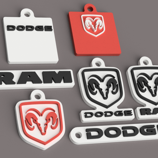 🐏 Dodge RAM key chain・ STL File for 3D printing・Cults