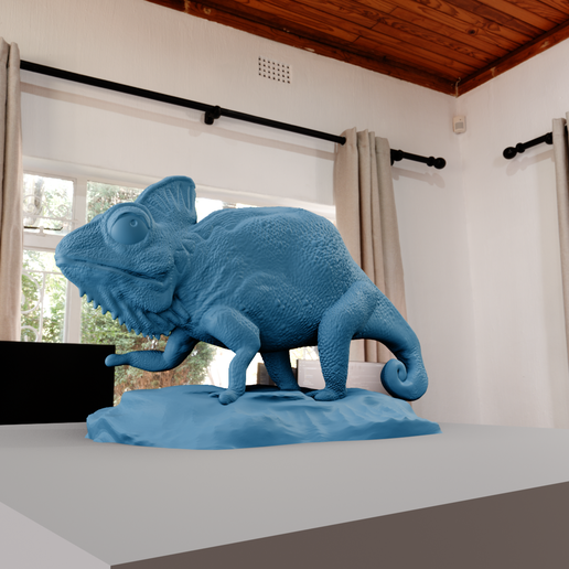 STL file chameleon walking statue STL 🚶 ・3D printable model to download ...