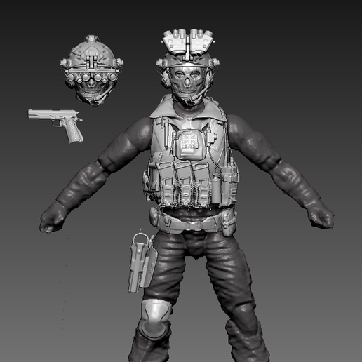 👻 ghost Call of duty mw3 warzone・ 3D File for 3D printing・Cults