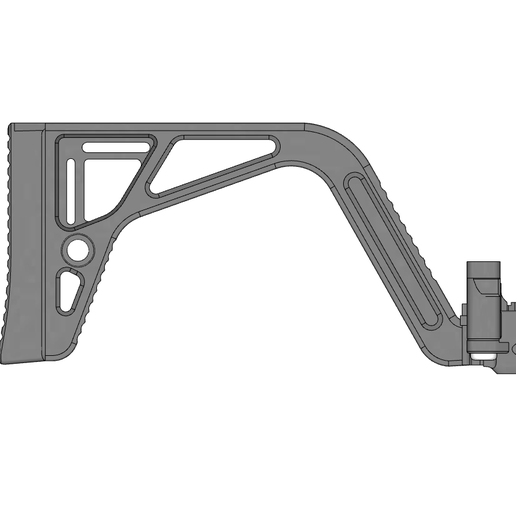 🔫 High‑Strength Airsoft MCX/MPX Folding Stock・ STL File for 3D printing ...