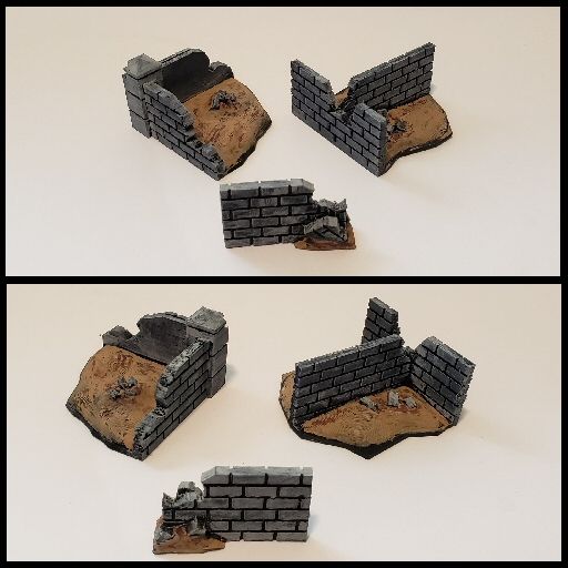 🎲 Crumbling Walls for Tabletop Games WH40k D&D Medieval Castle Wall ...