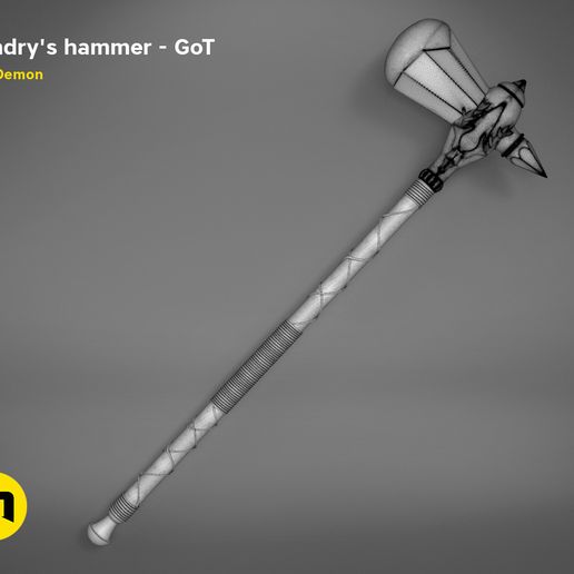 🔨 Gendry's Hammer - GAME OF THRONES・ STL File for ・Cults