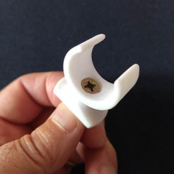 3D printer Single hole wall-mounting clip for Fiamma/Thule Ø20mm crank ...