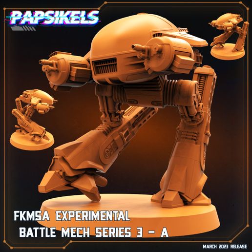 STL file FKMSA EXPERIMENTAL BATTLE MECH SERIES 3 A 🤖 ・3D print design ...