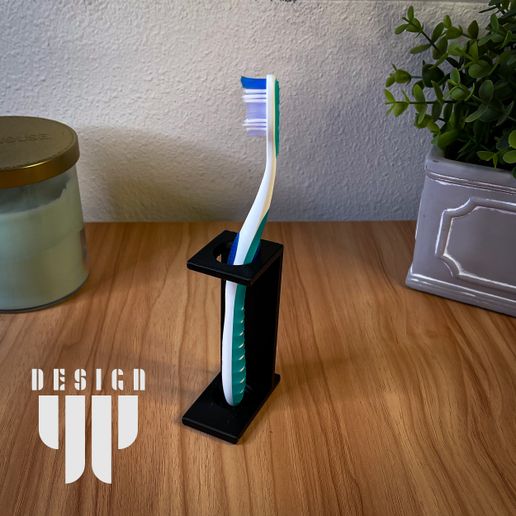 STL file Square Toothbrush Stand 🟪 ・3D printing idea to download・Cults