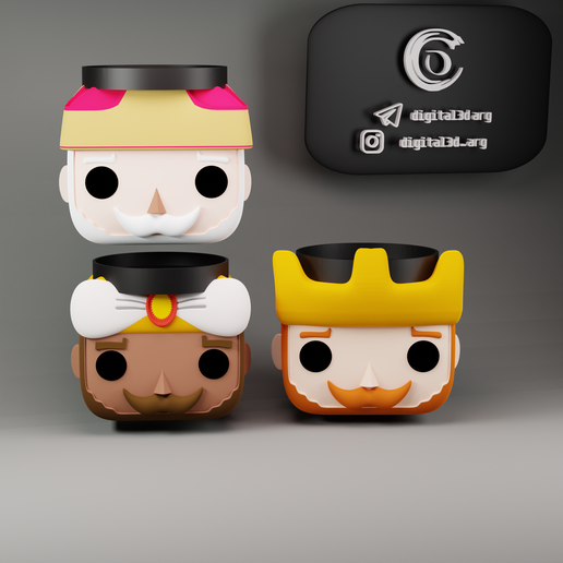 STL file MATES REYES MAGOS HEAD FUNKO! 🪄🪄 ・Design to download and 3D ...