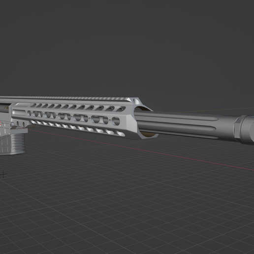 🧸 barrett mrad Full Internal Reference Model・文件用于 3D 三维打印・Cults