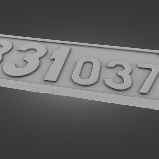 🚂 Locomotive number plate ČSD 331-037・Free STL File for 3D printing・Cults