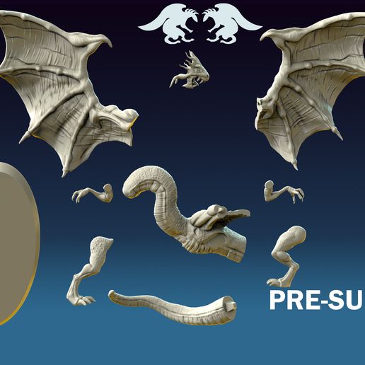 STL file Jabberwock multipart miniature 🐉 ・3D printable model to ...