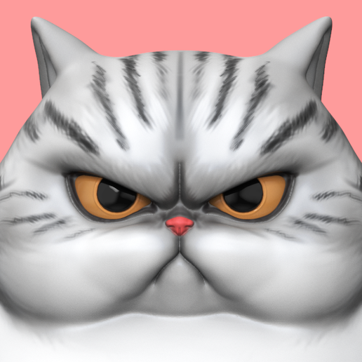 😡 Angry Fat Cat STL・ STL File for 3D printing・Cults