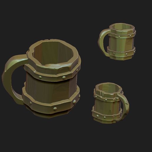 STL file Medieval Beer Mug 🍺 (OBJ)・3D printable model to download・Cults