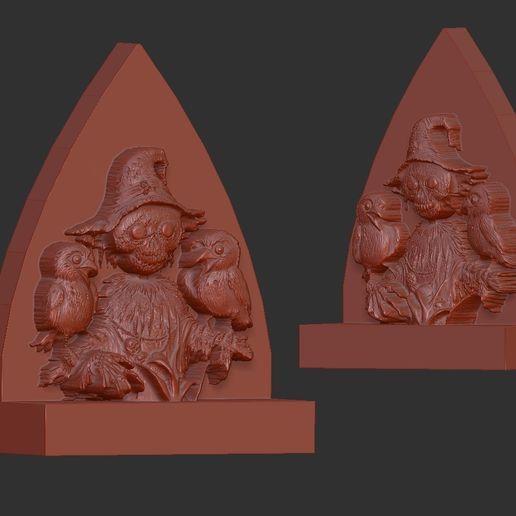 🐦 crowman with crow・ STL File for 3D printing and CNC machining - Laser ...