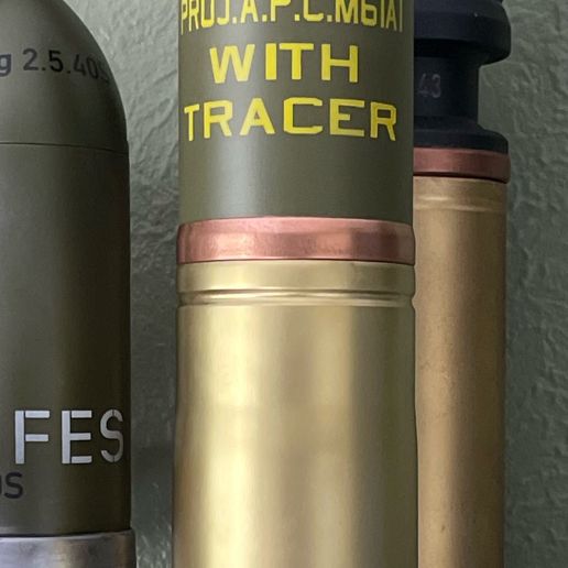 3D printable WW2 United States Sherman 75mm M3 Tank Cannon Shell • made ...