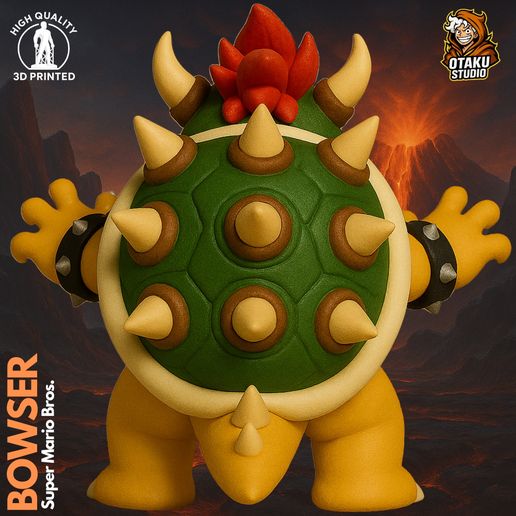 🐢 Bowser - Super Mario Fan Art 3D Model・ STL File for 3D printing・Cults