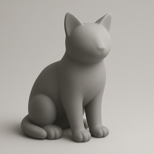 🐱 Minimal Cat・ STL File for 3D printing・Cults